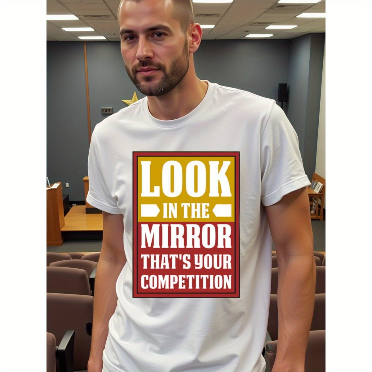 natee local warehouse clearance Self-competition Motivational T-shirt ...