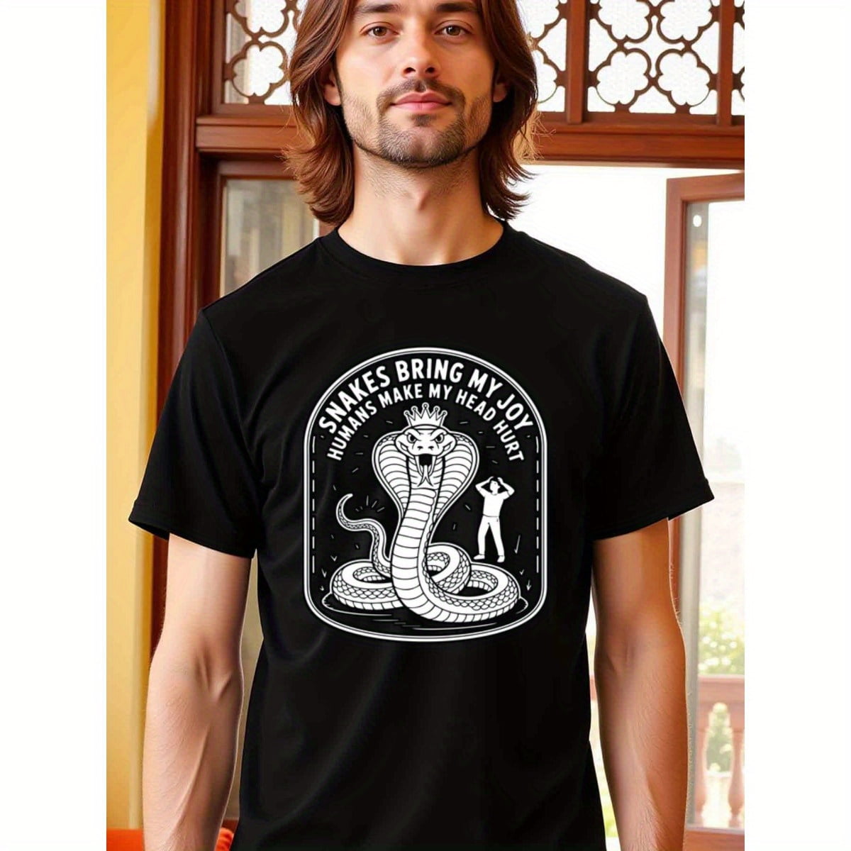 natee local warehouse clearance Snake Lovers Tee: Snakes Bring Joy, Humans Make My Head Hurt ...