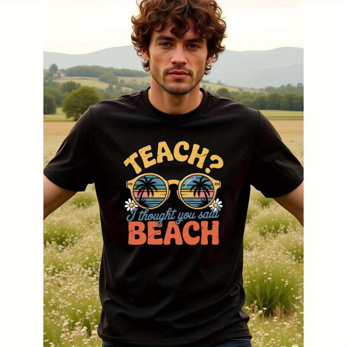 natee local warehouse clearance Teach? I Thought You Said Beach - Funny Teacher T-shirt, 100% ...