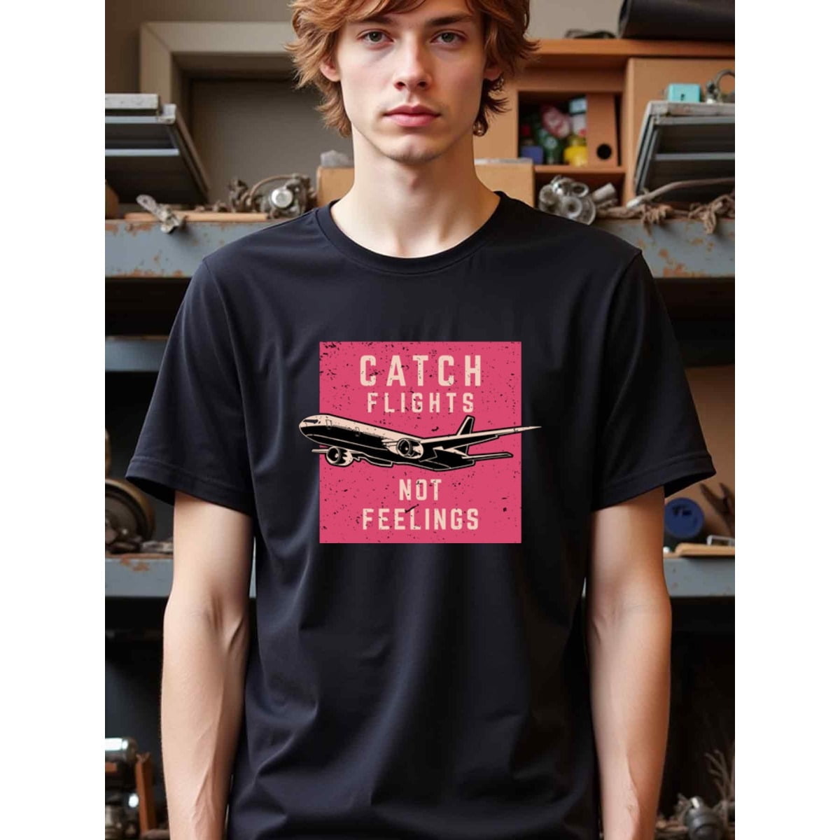 natee local warehouse clearance Travel Enthusiast's Tee: Catch Flights ...