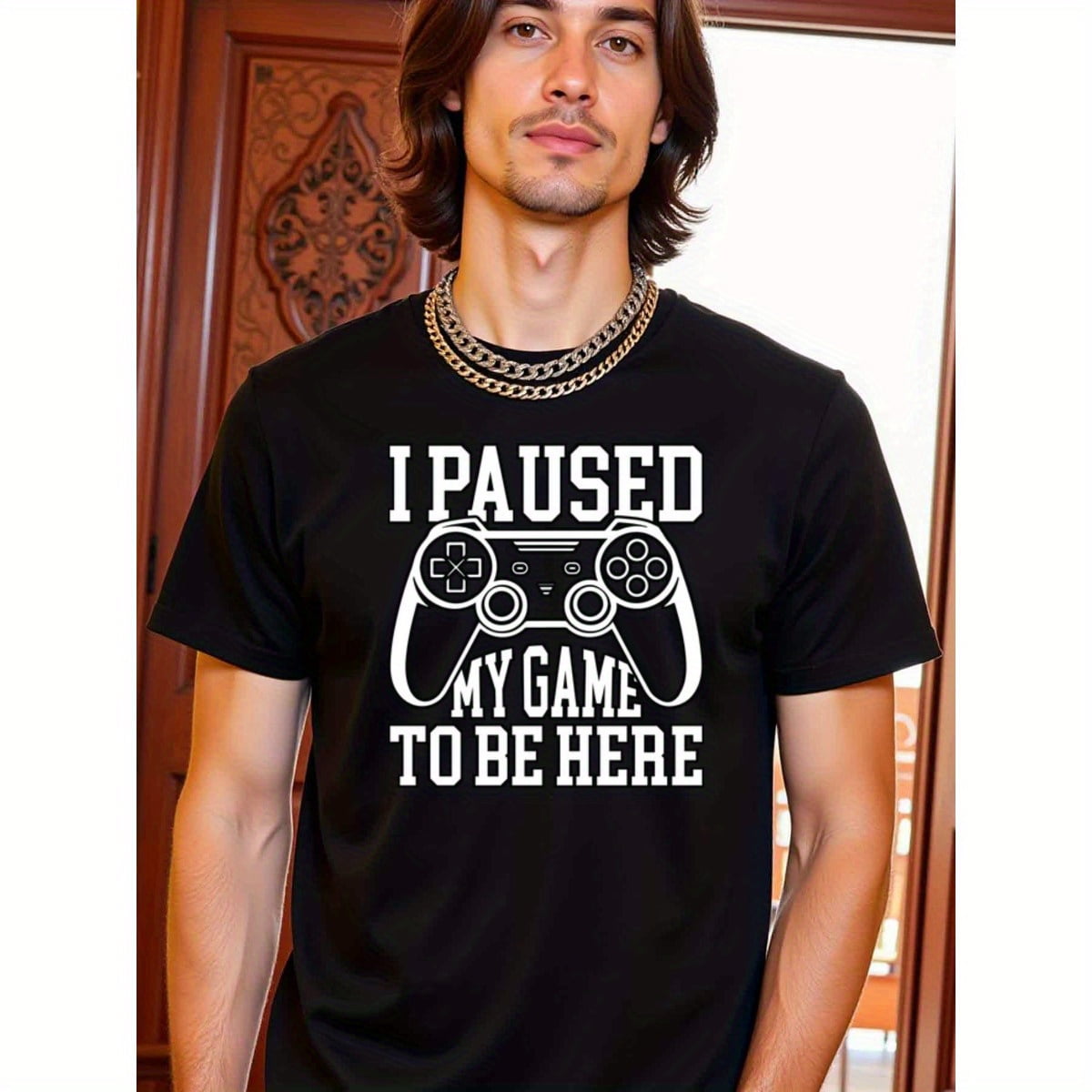 natee local warehouse clearance Video Gamer Humor: I Paused My Game T-shirt, Men's T-Shirt,100% ...