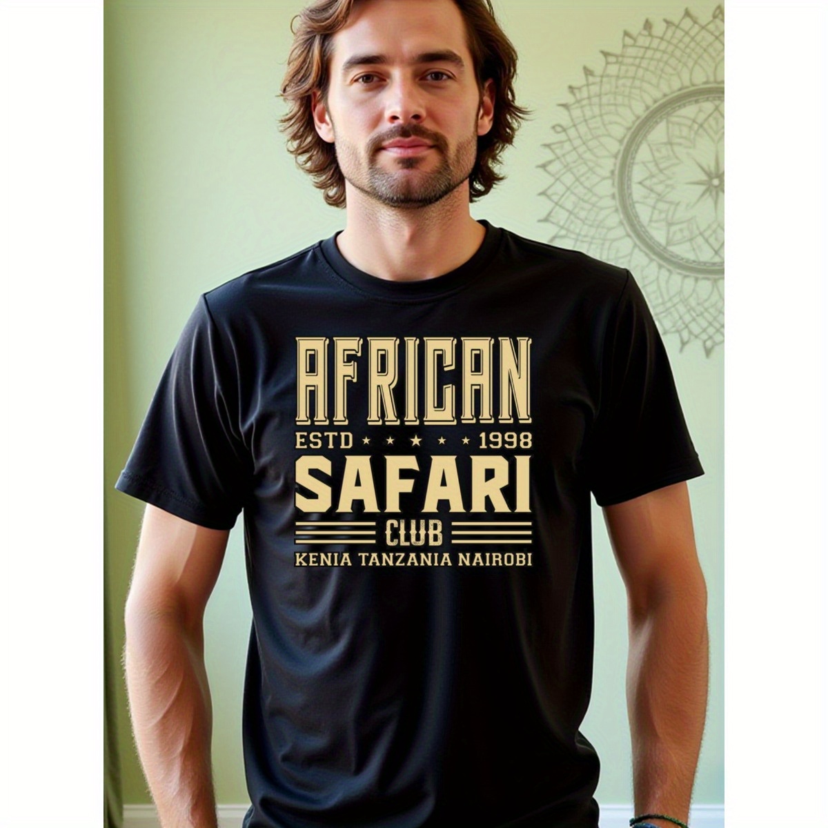 natee local warehouse clearance Vintage African Safari Club T-shirt ...