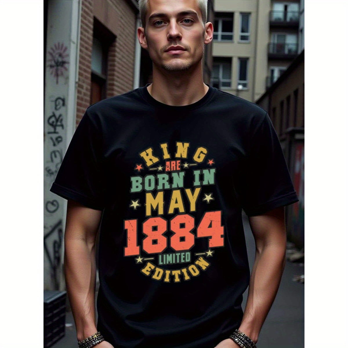natee Vintage May 1884 Limited Edition King T-shirt, 100% Cotton Fabric ...