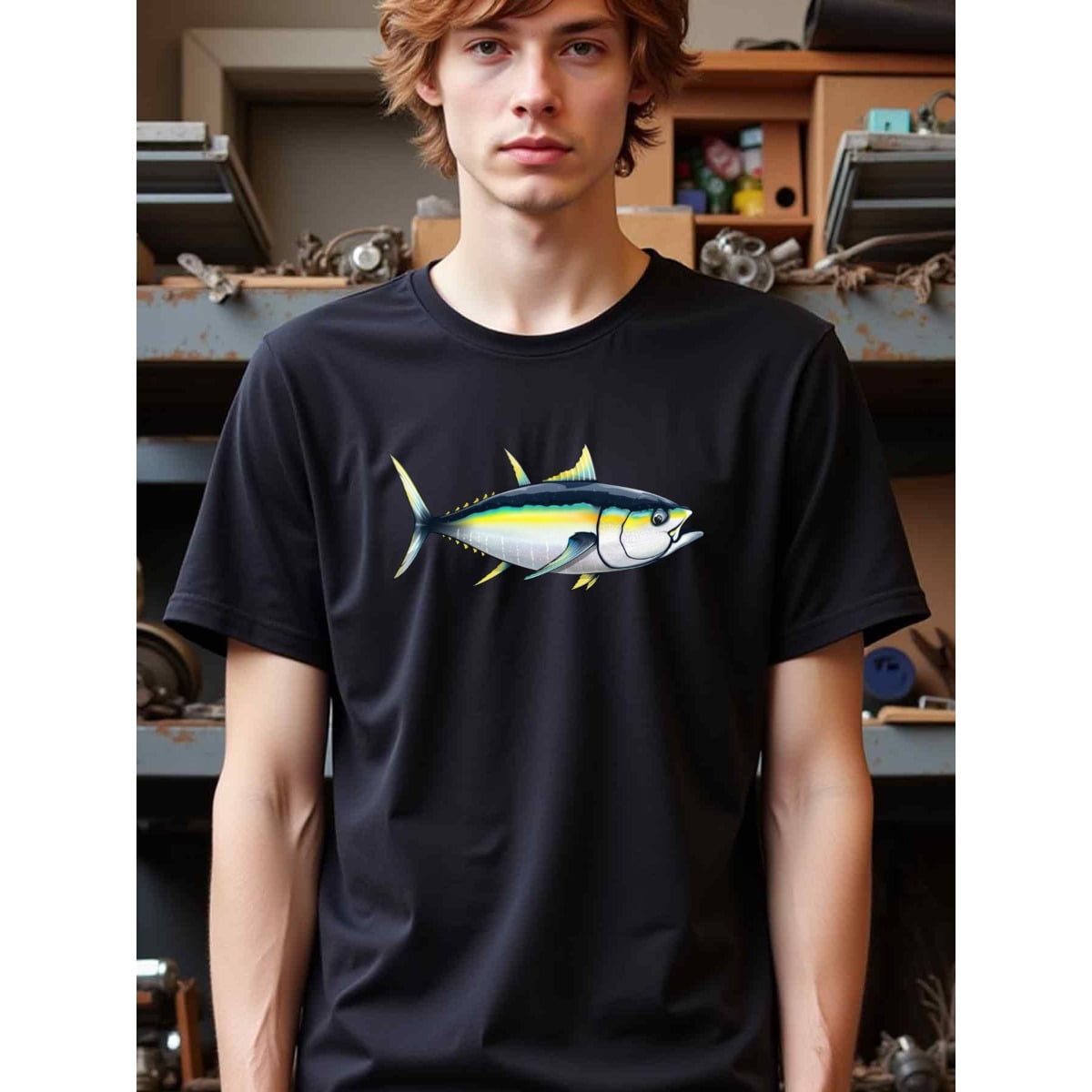 natee local warehouse clearance Yellowfin Tuna Graphic Tee for Fishing ...