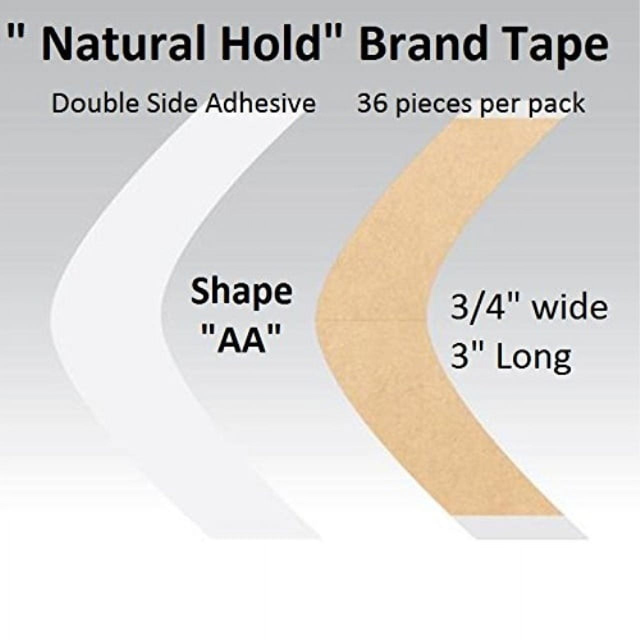 natural hold tape contour shape "aa" double side adhesive 36-pcs ...