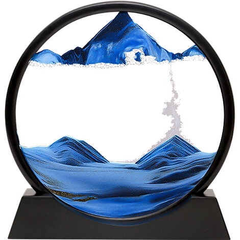 natural landscape of 3d hourglass flowing on the beach with moving ...