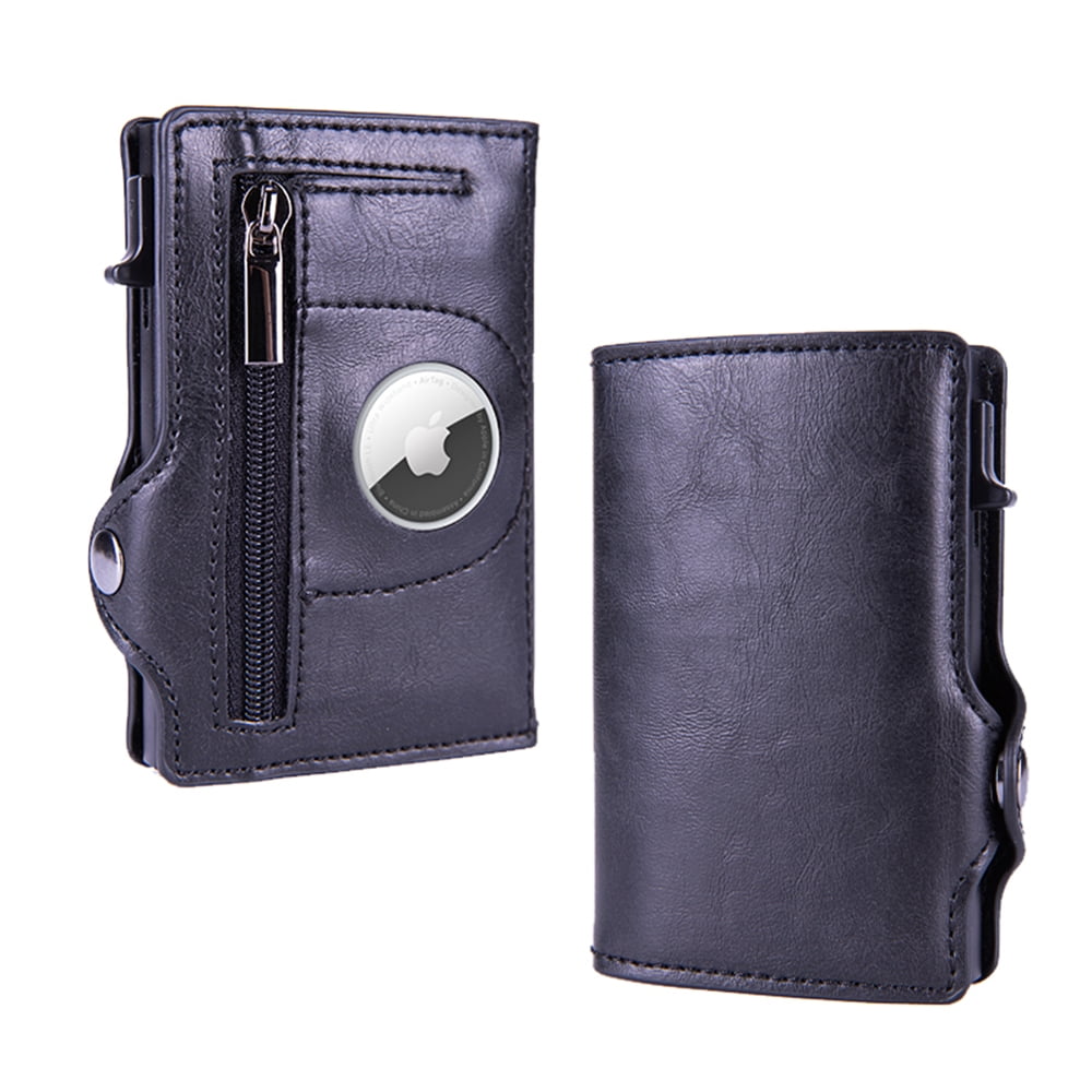 navor Leather Pop-up Wallet with AirTag Holder, RFID Blocking, Card ...
