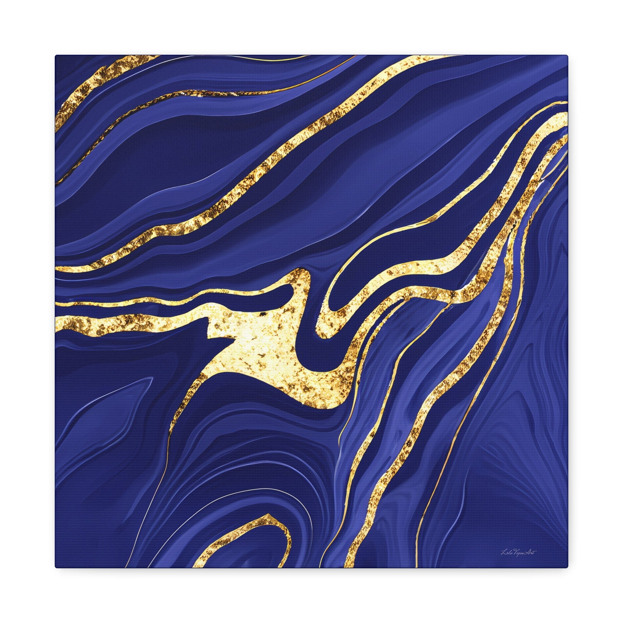 navy gold abstract canvas wall art, wall art, wall art canvas, wall art ...