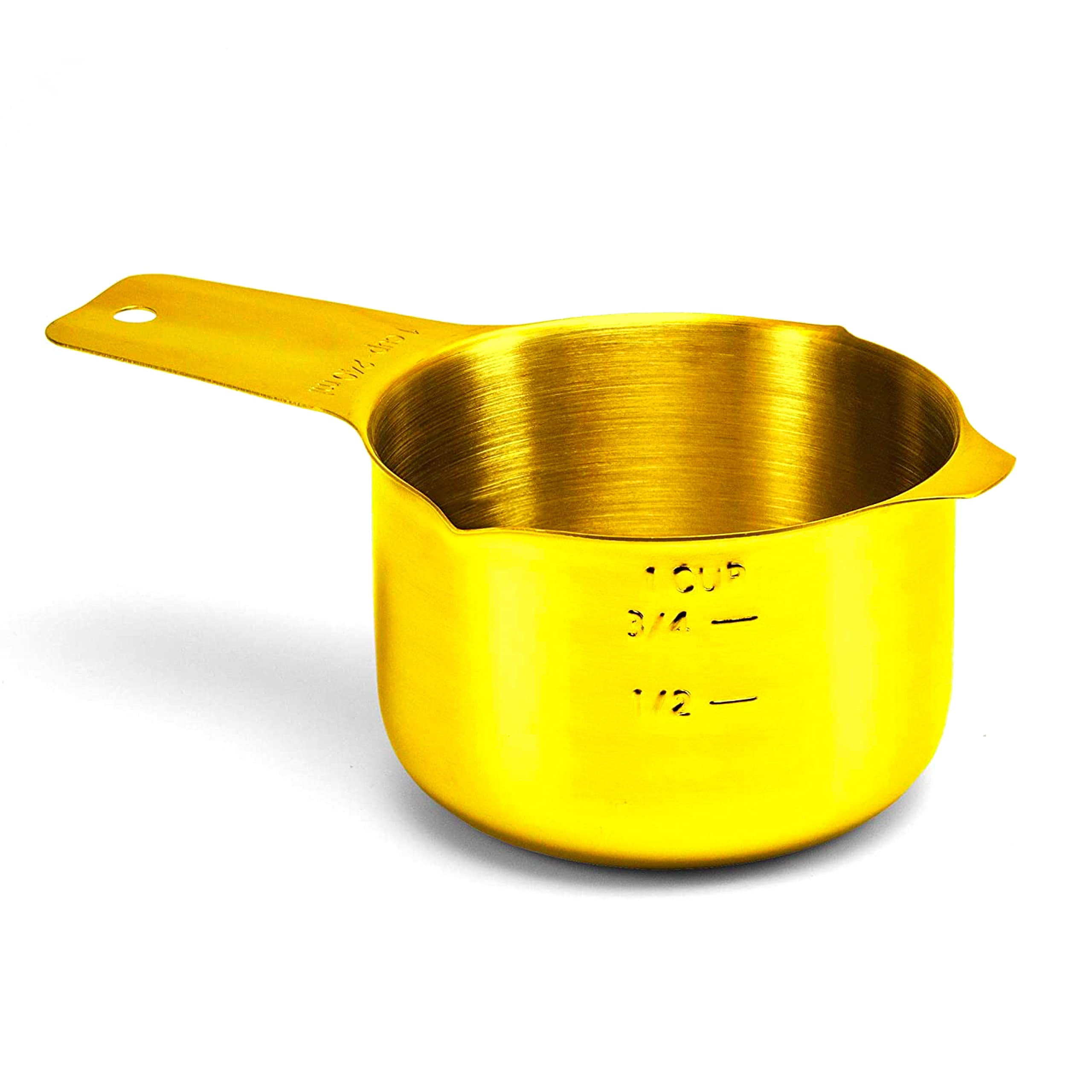 Â 2LB Depot Stainless-Steel Measuring Cup with Gold Finish,Â Engraved ...