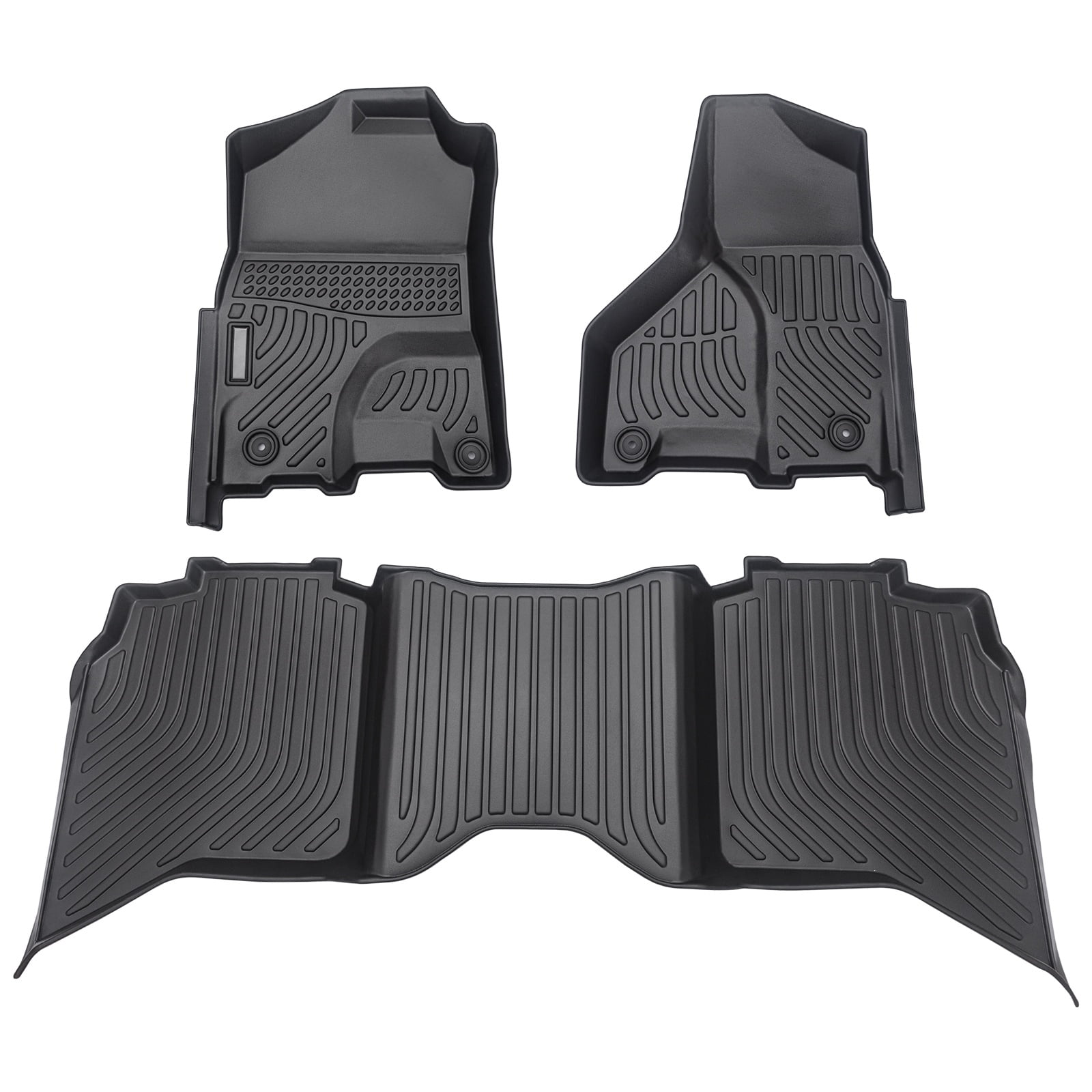 Arsey TPE Rubber Floor Mats Compatible with 2013-2018 Dodge RAM 1500 ...