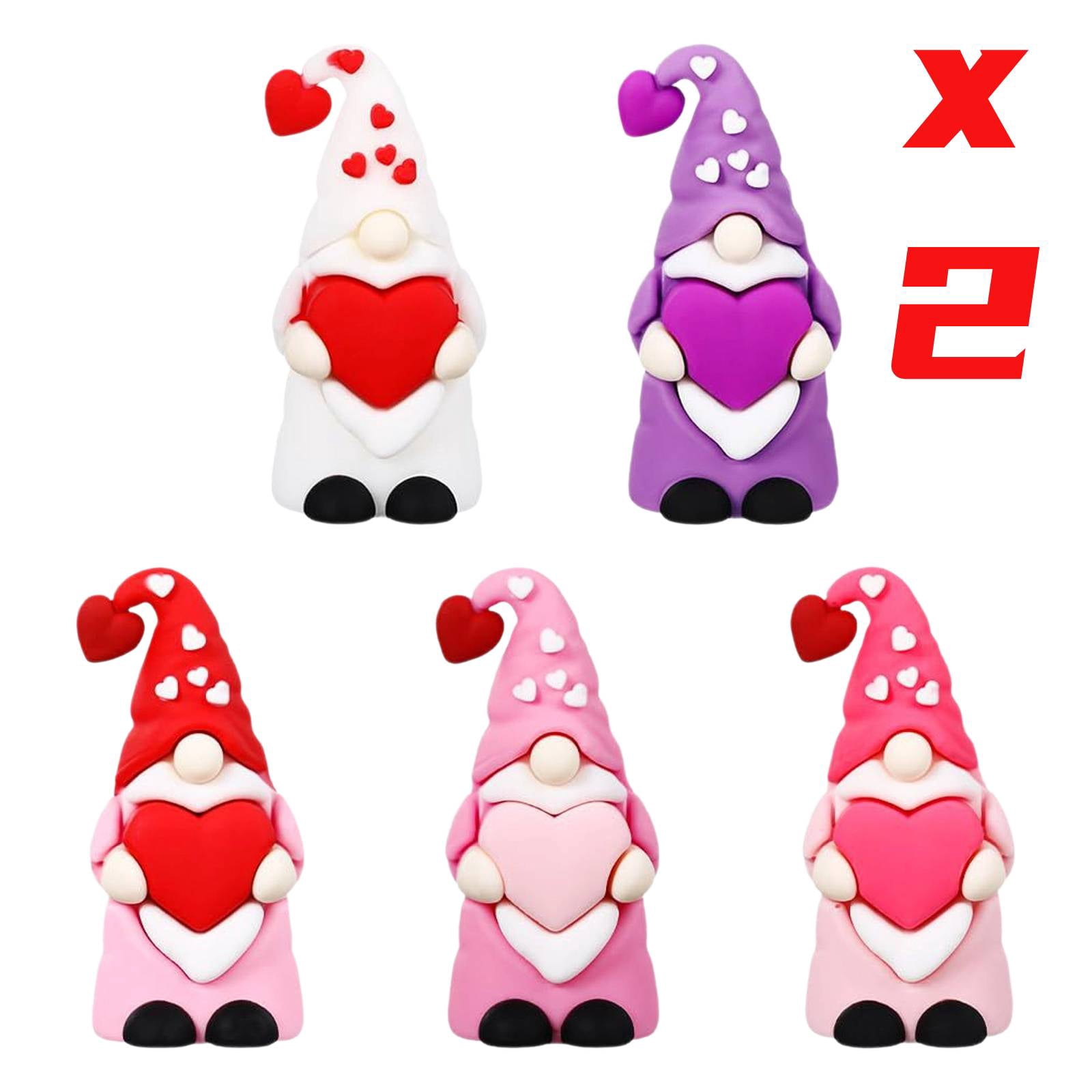 Cute Valentine‘s Day Heart Gnomes, Mini Gnomes Figures Tiny Heart Gnome ...
