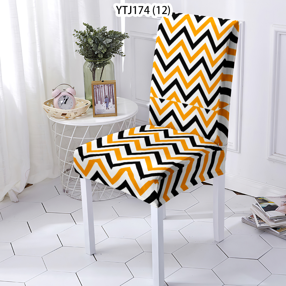 Geometric Line Elastic Chair Covers Material Chaise Removable Seat ...