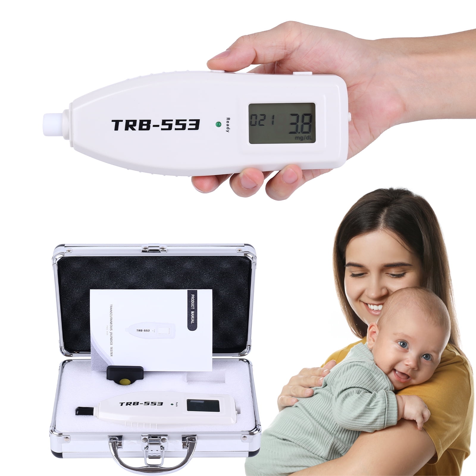 Jaundice Meter, Handheld Transcutaneous Jaundice Detector, Bilirubin ...