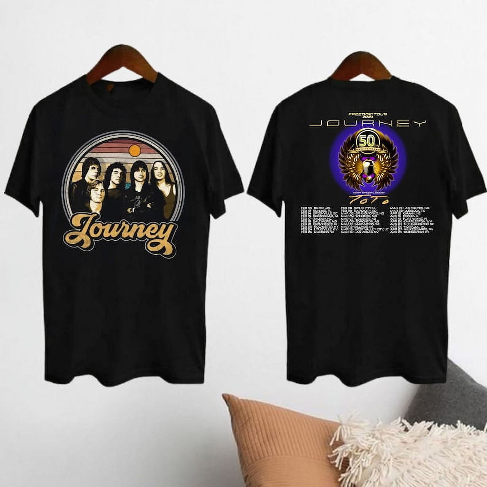 Journey Band Logo Unisex Shirt, Journey Band Freedom Tour 2024 Shirt ...