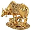 Metal Kamdhenu Cow and Calf Statue with Bal Gopal| Gau MATA Bachda Idol ...