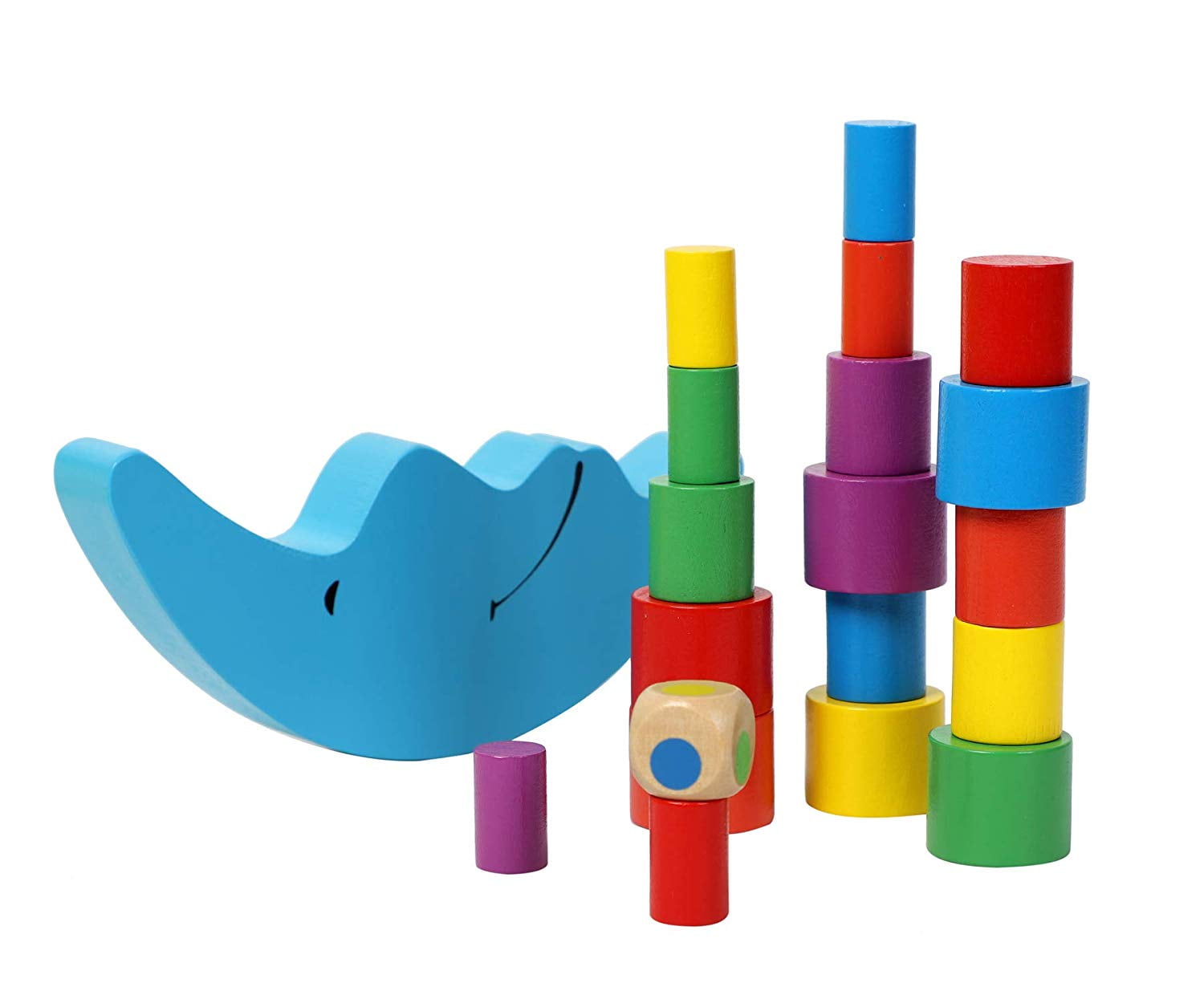 Moon Equilibrium Game Wooden Stacking Blocks Balancing Game Sorting Toy ...