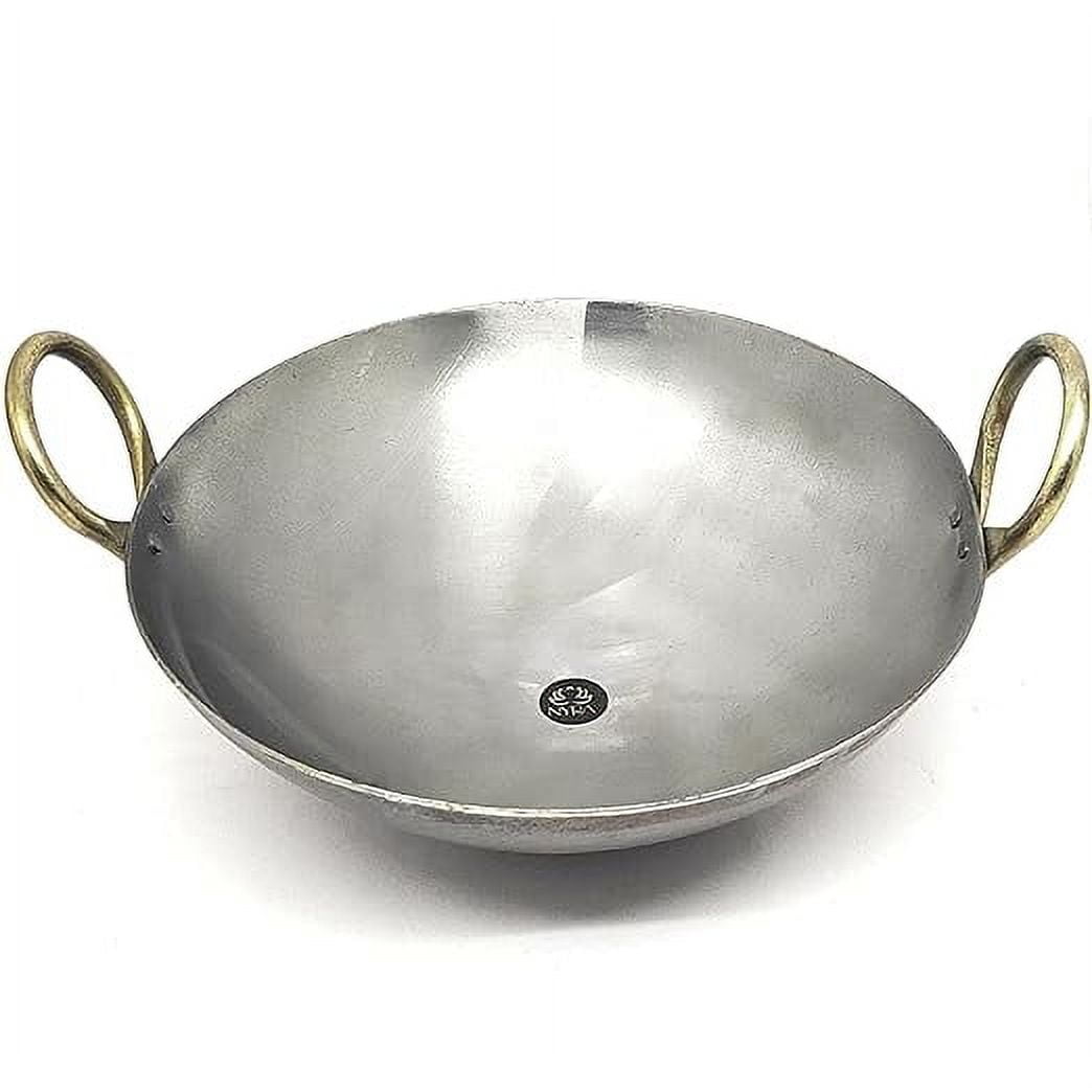 Pure Original Loha Kadhai/Iron Traditional Deep Bottom Wok for Cooking ...