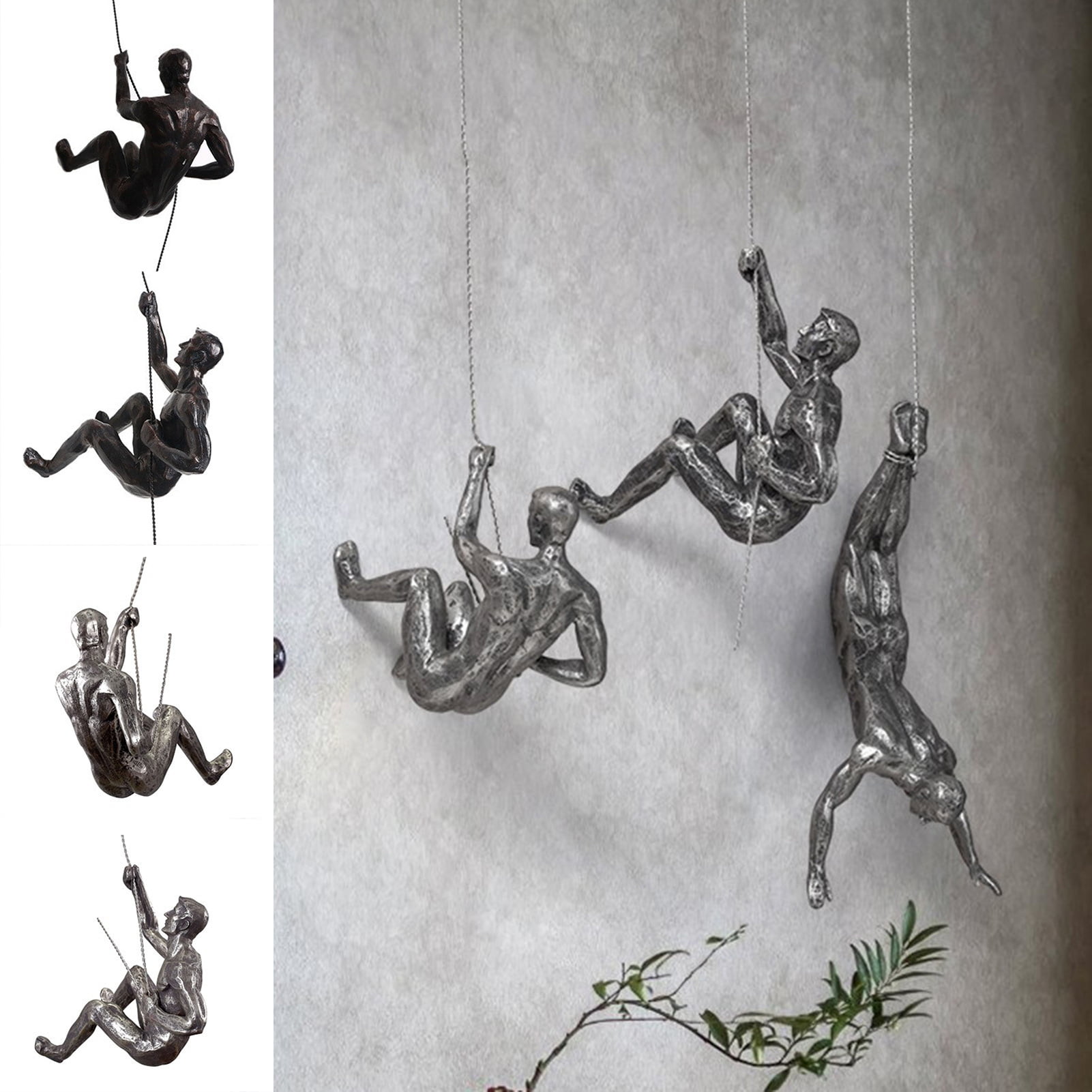 nbuaila Rock Climber Statue, Retro American Industrial Style Rock ...