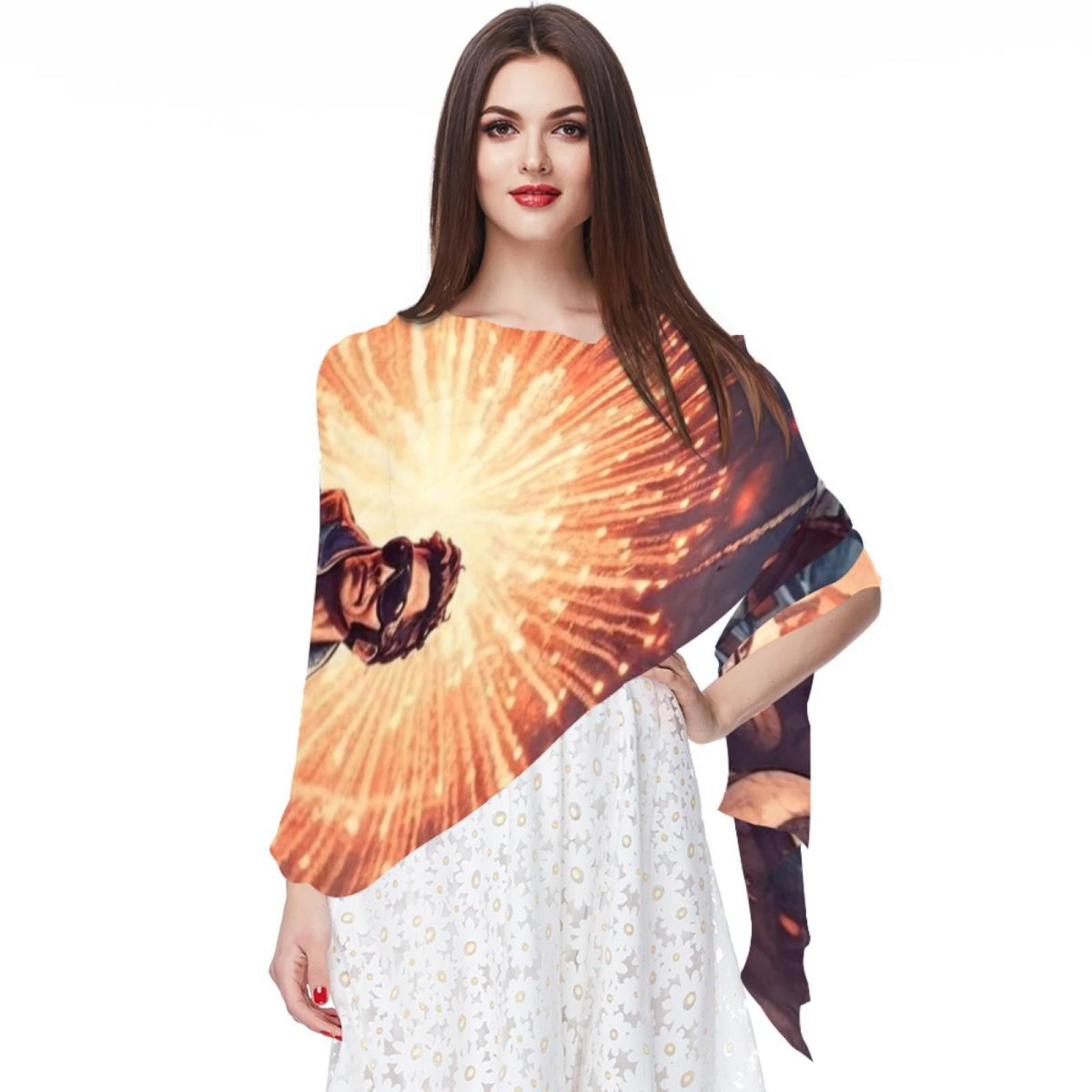 ndependence Day Bomberman Translucent Chiffon Yarn Silk Scarf - Light ...