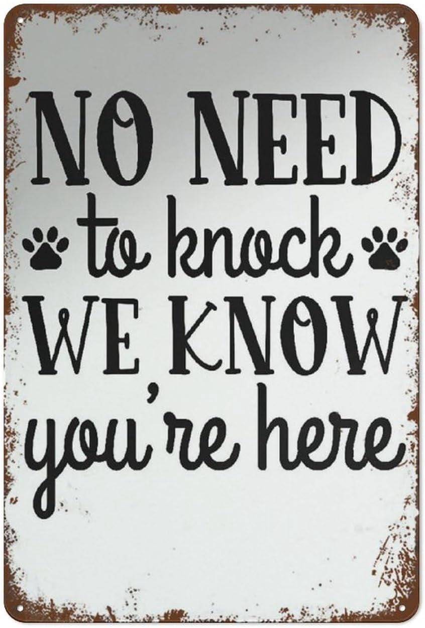 No need to knock we know you're here Dog Wall Art Decor For Wall Dog ...