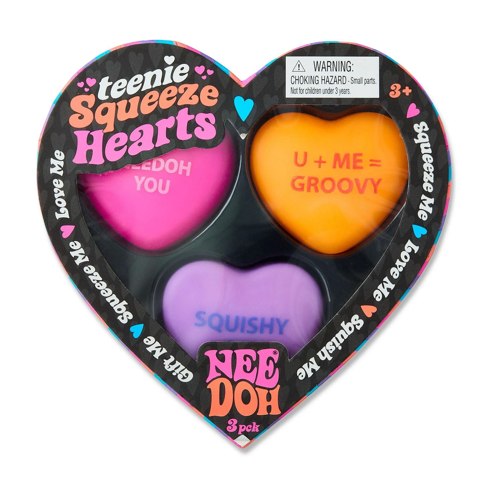 needo 2026 New! Slow Rise Heart Stress Toys Set of 3 Squishy Stress ...