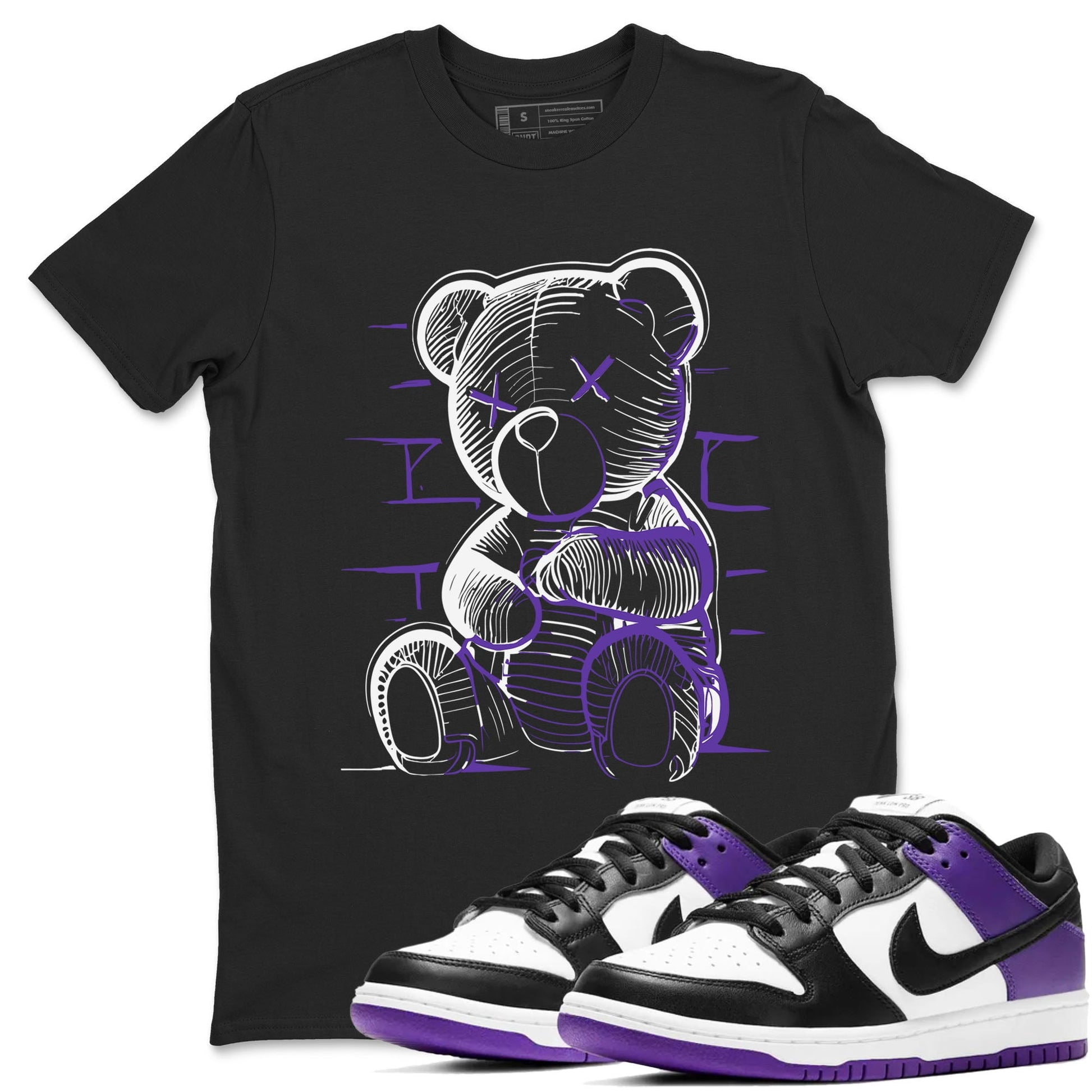 neon bear dunk low court purple sneaker matching unisex tops - Walmart.com
