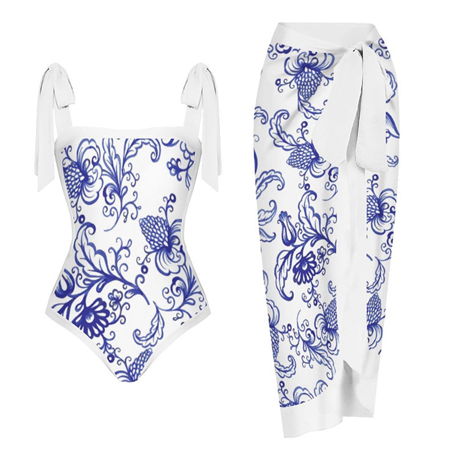 nerohusy Bathing Suit with Matching Cover Up 2024 Women One Piece ...