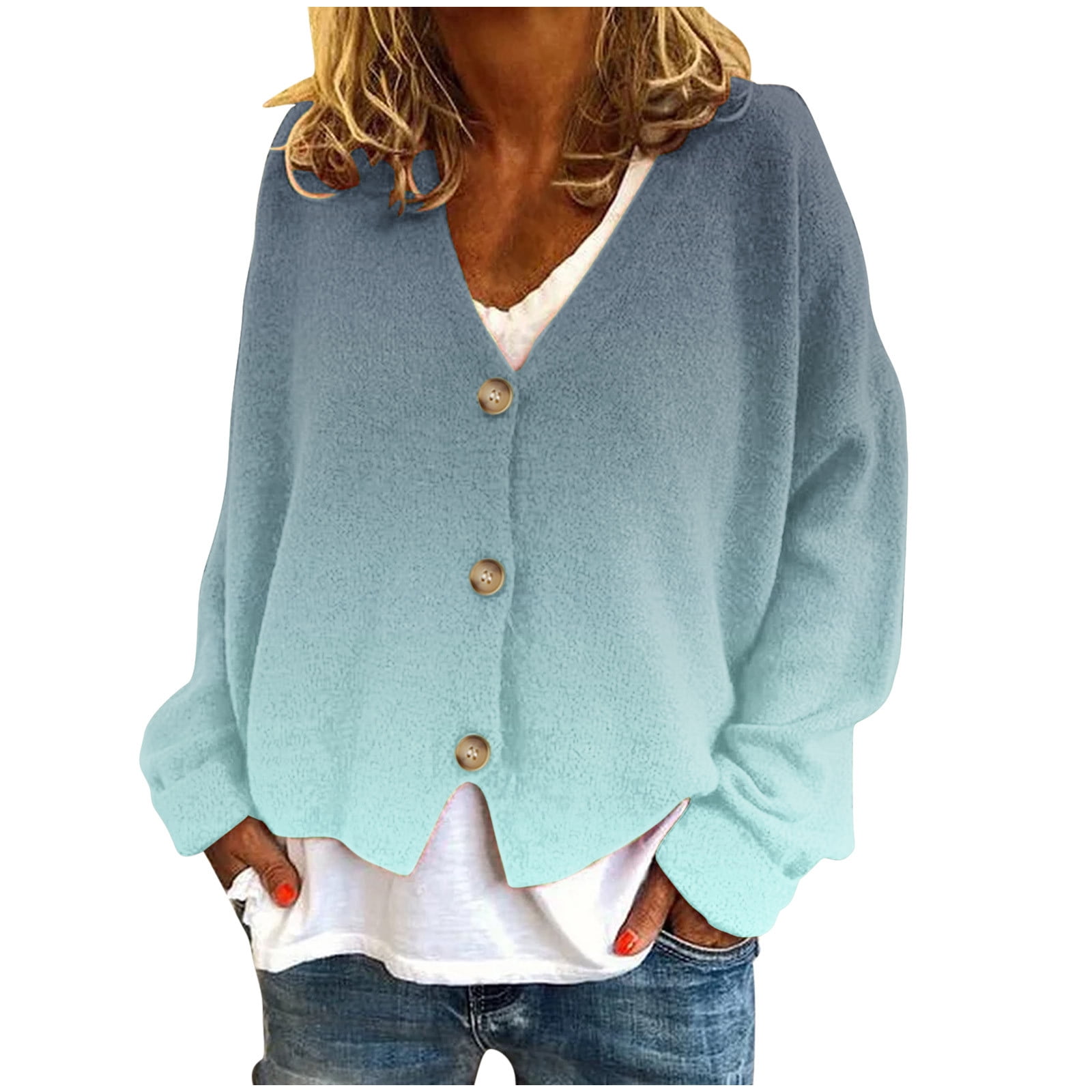 nerohusy Cute Daisy Flower Cardigan Sweater for Women Oversized ...
