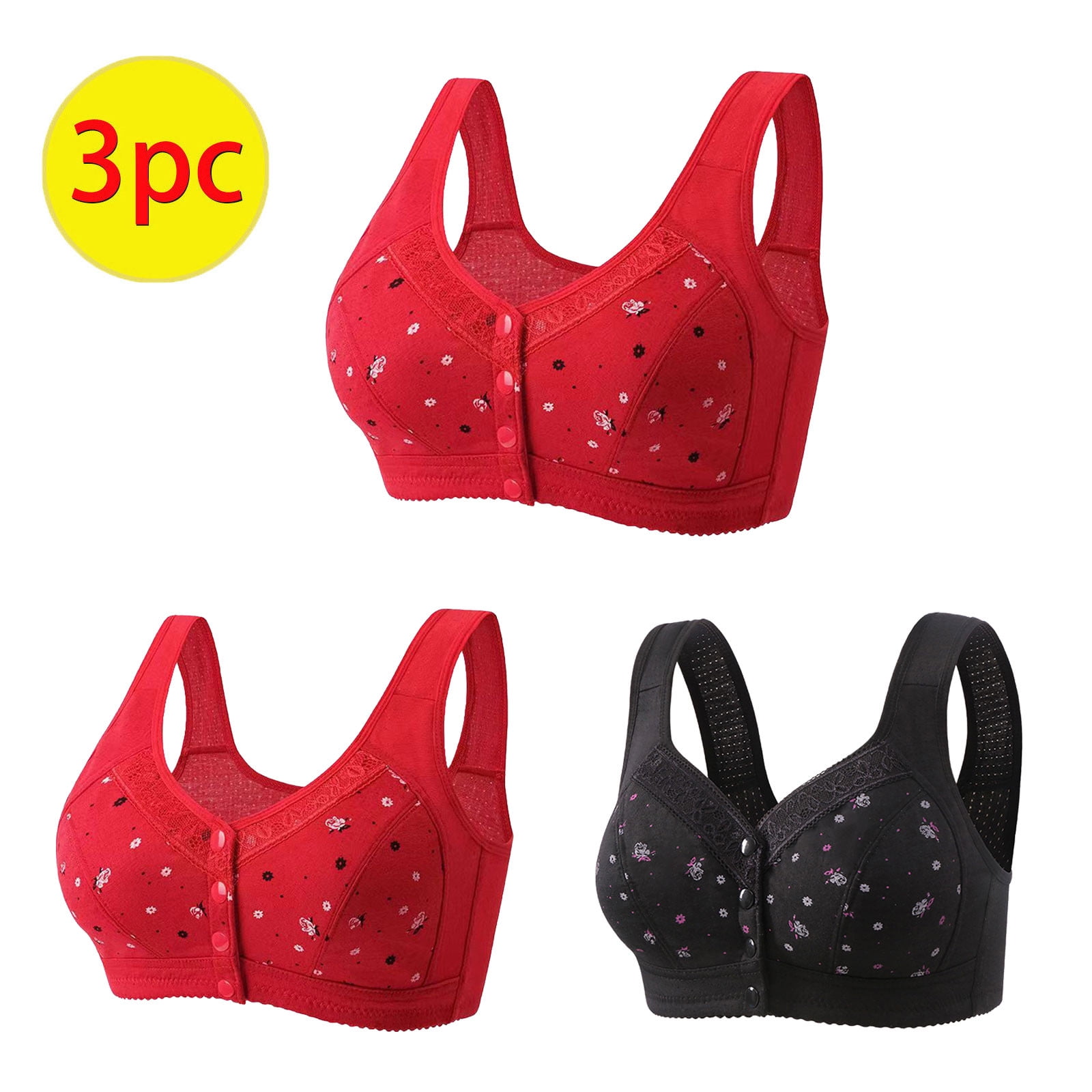 nerohusy Front Closure Bras for Women Seniors,Plus Size Womens ...