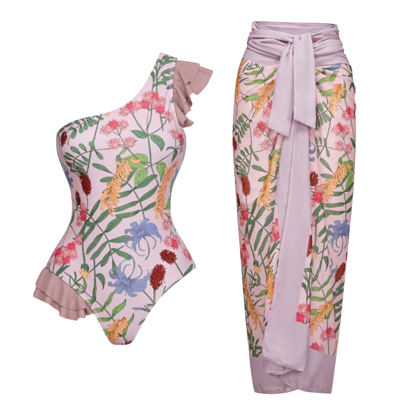 nerohusy Matching Bathing Suits,One Piece Bathing Suit for Women with ...