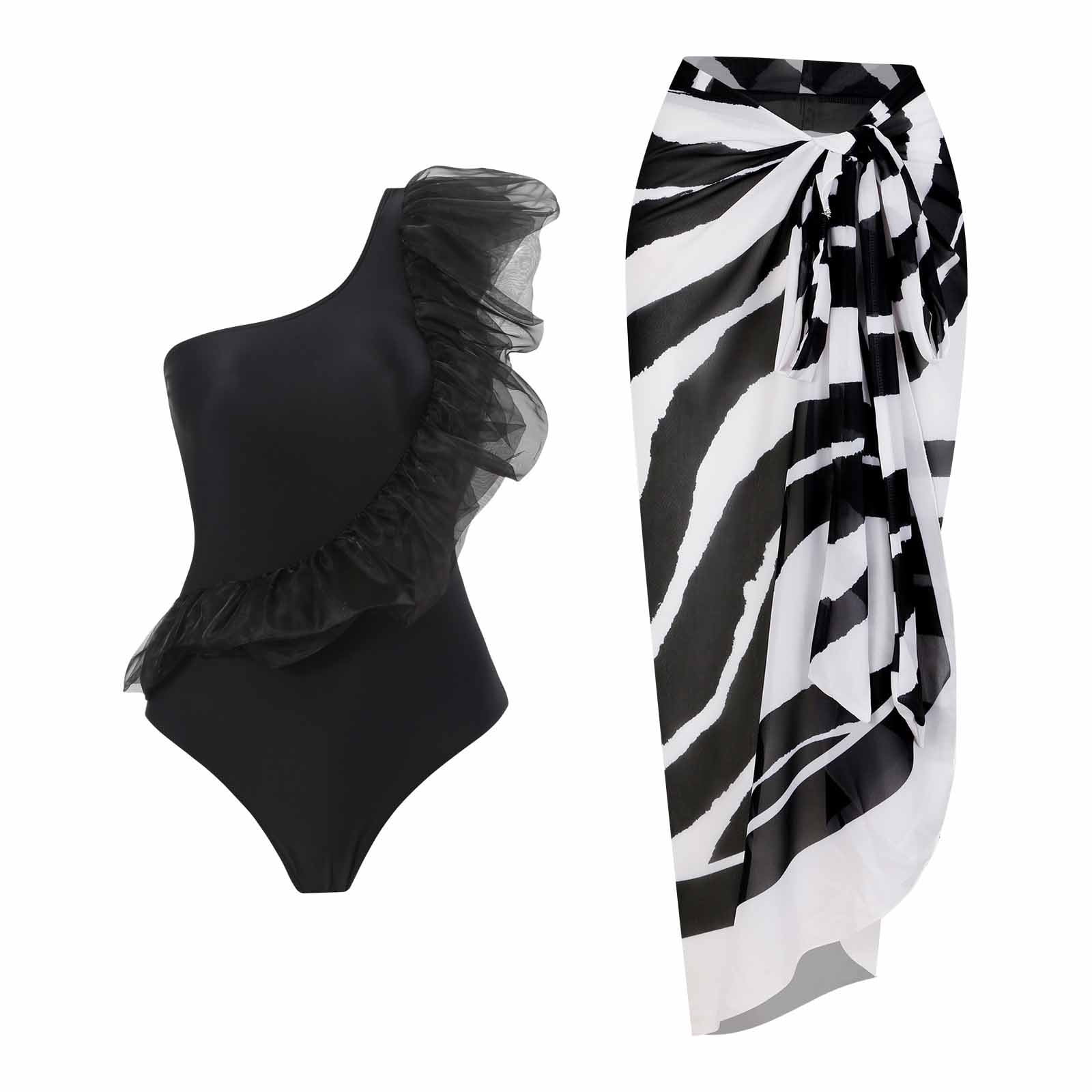 nerohusy Matching Bathing Suits,Women One Piece Swimsuit with Matching ...