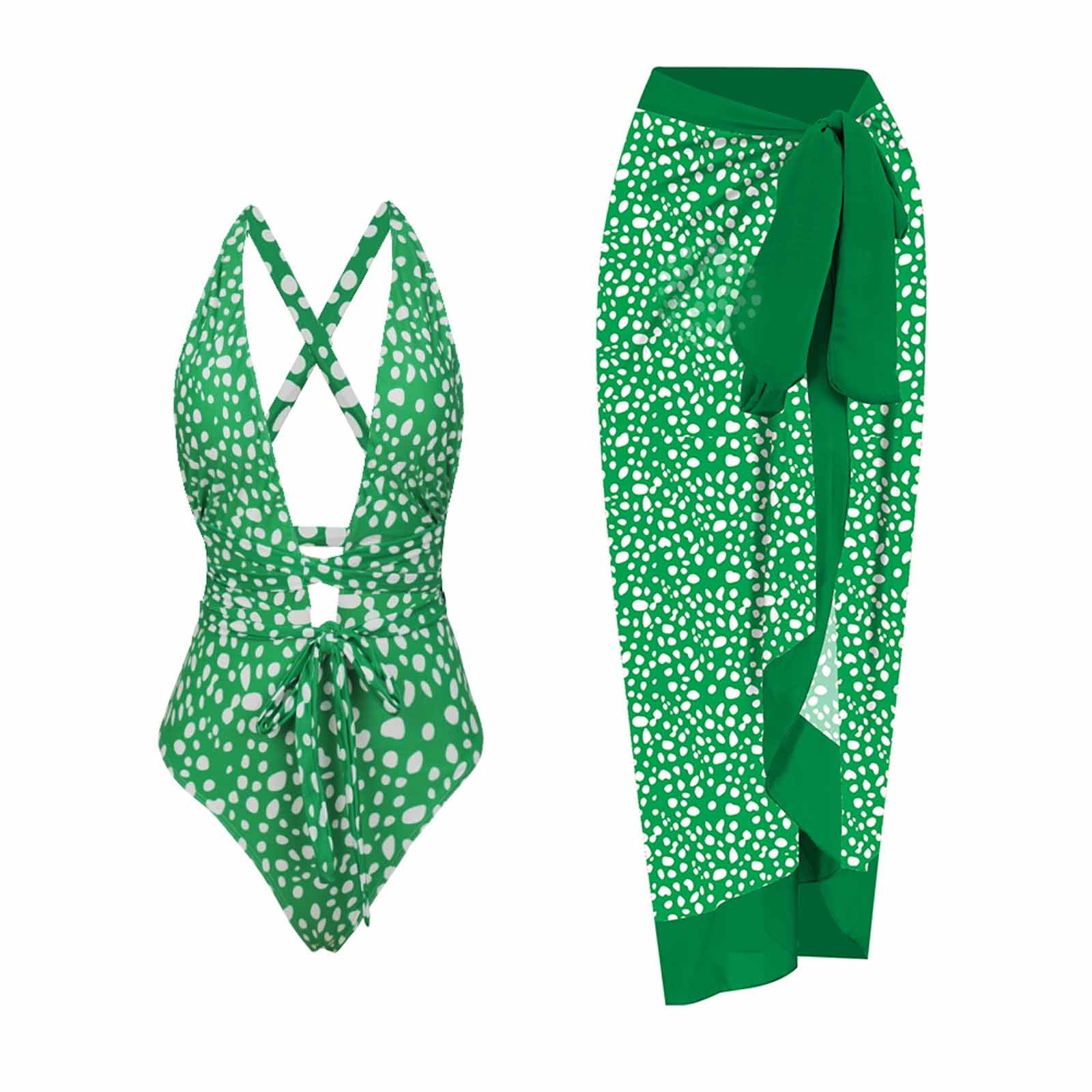 nerohusy Matching Bathing Suits,Women One Piece Swimsuit with Matching ...