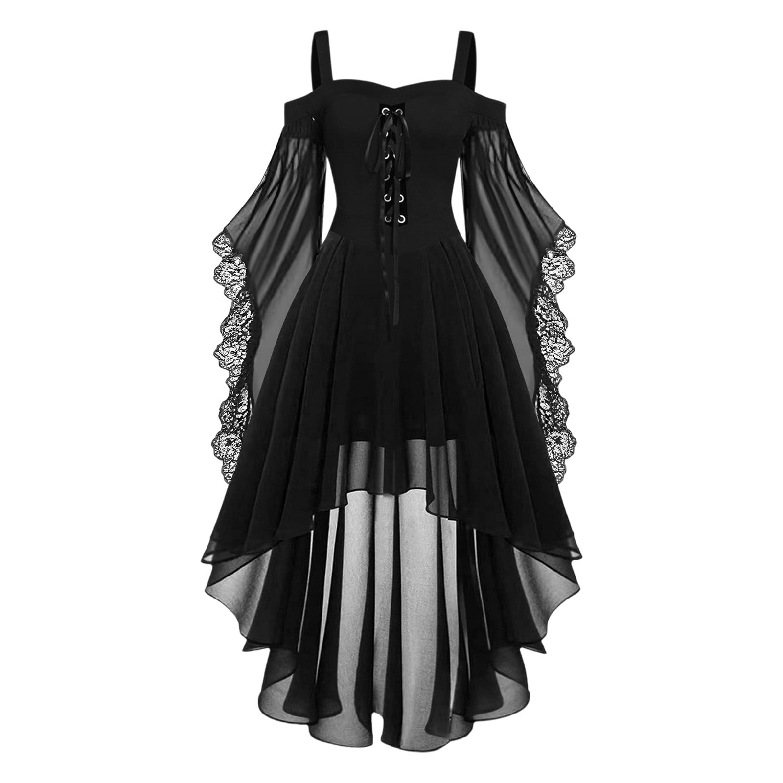 nerohusy Off Shoulder Witch Dress Renaissance Medieval Vampire Costume ...