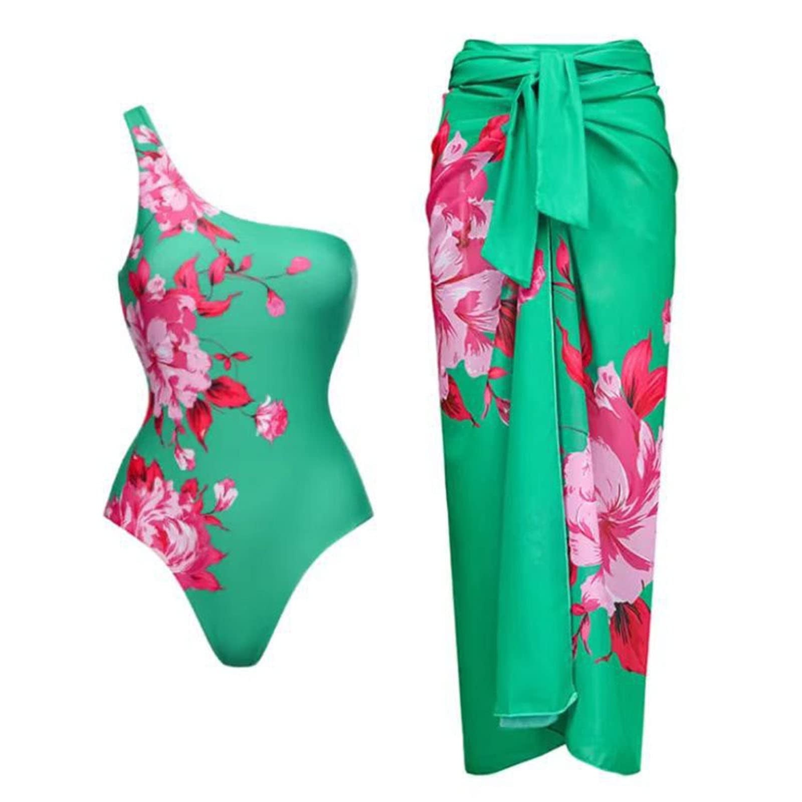 nerohusy Swimsuit Sets for Women with Cover Up,Women's One Piece ...