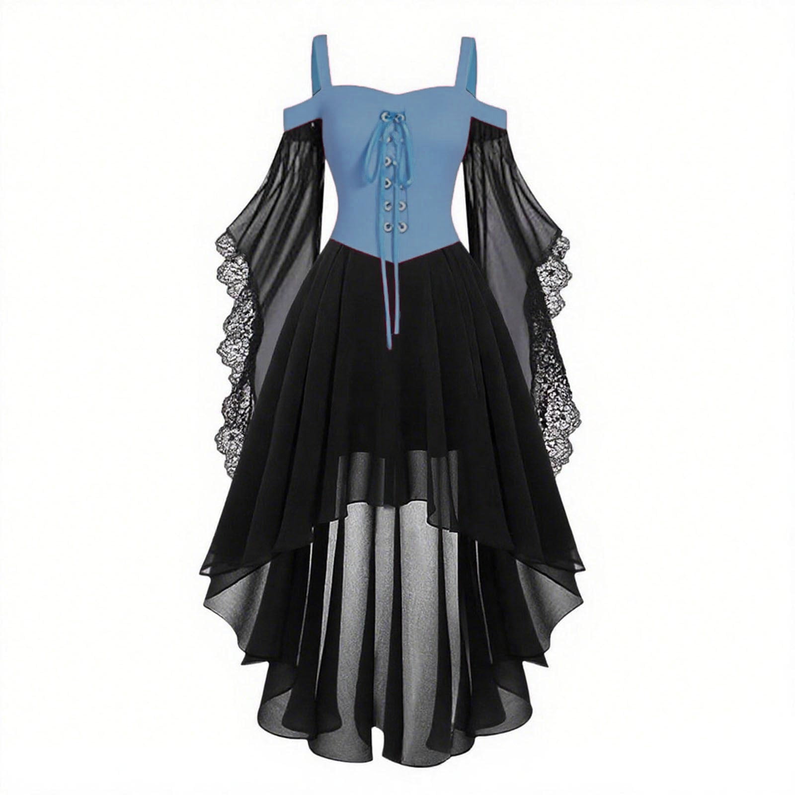 nerohusy Witchy Dresses Women Renaissance Medieval Vampire Costume ...