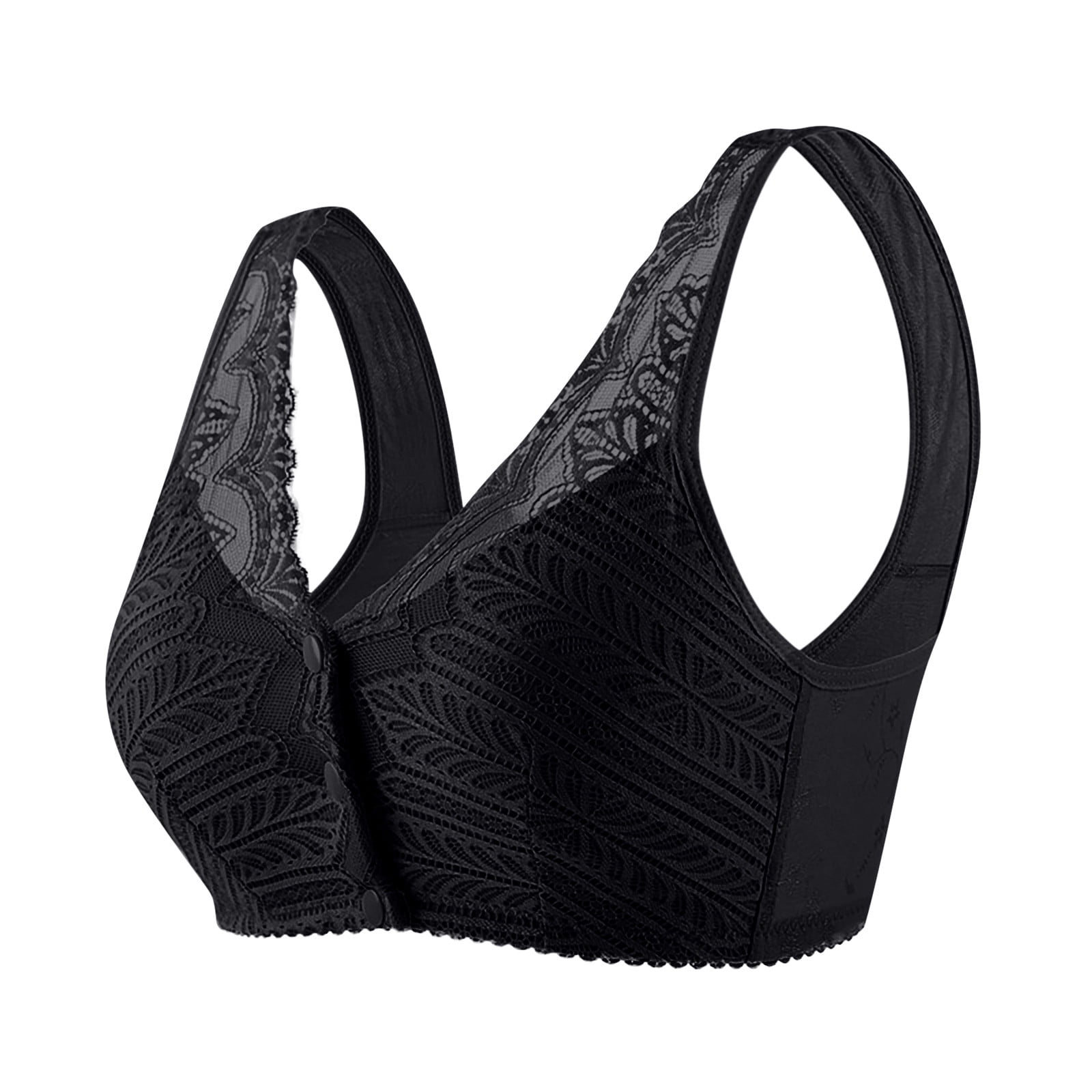 nerohusy Women Lace Bra,Womens Daisy Bra Front Closure Sports Bras ...