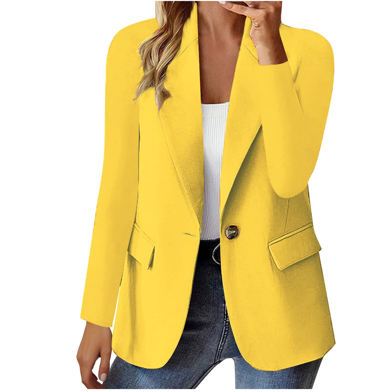 nerohusy Women's Blazers for Women Slim Fit Office Blazer Jackets Long ...