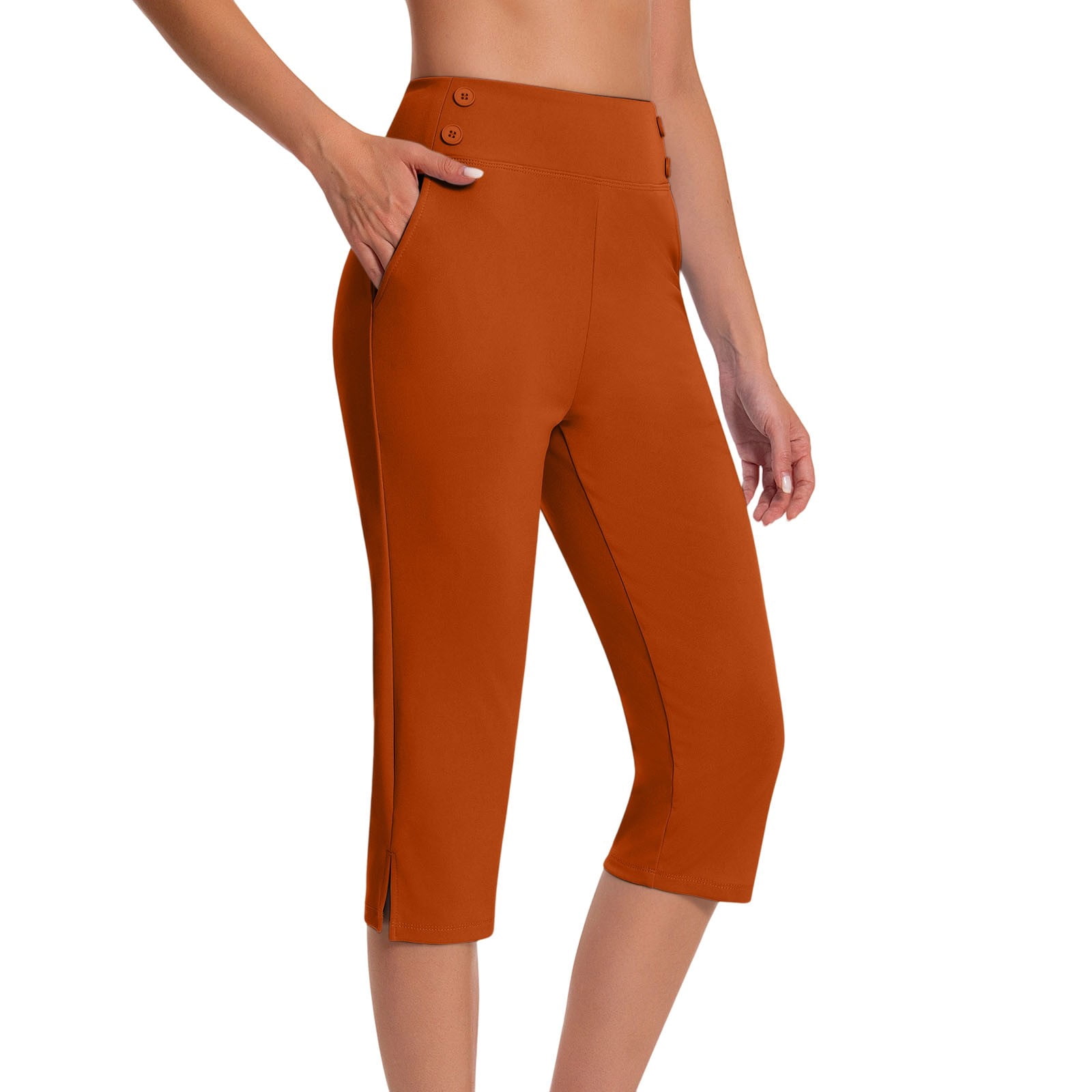 nerohusy Workout Leggings for Women with Pockets Yoga Capris Summer ...