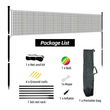 Franklin Sports Backyard Volleyball Set - Portable Net + Ball Combo ...