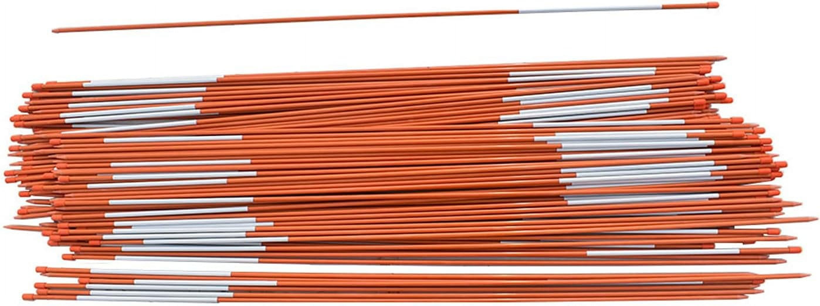 netuera 100-Pack 48Inch Driveway Markers Snow Stakes 5/16Inch Diameter ...