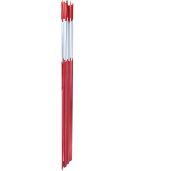 netuera 100 Packs Driveway Reflectors Safety Marker Fiberglass Snow ...