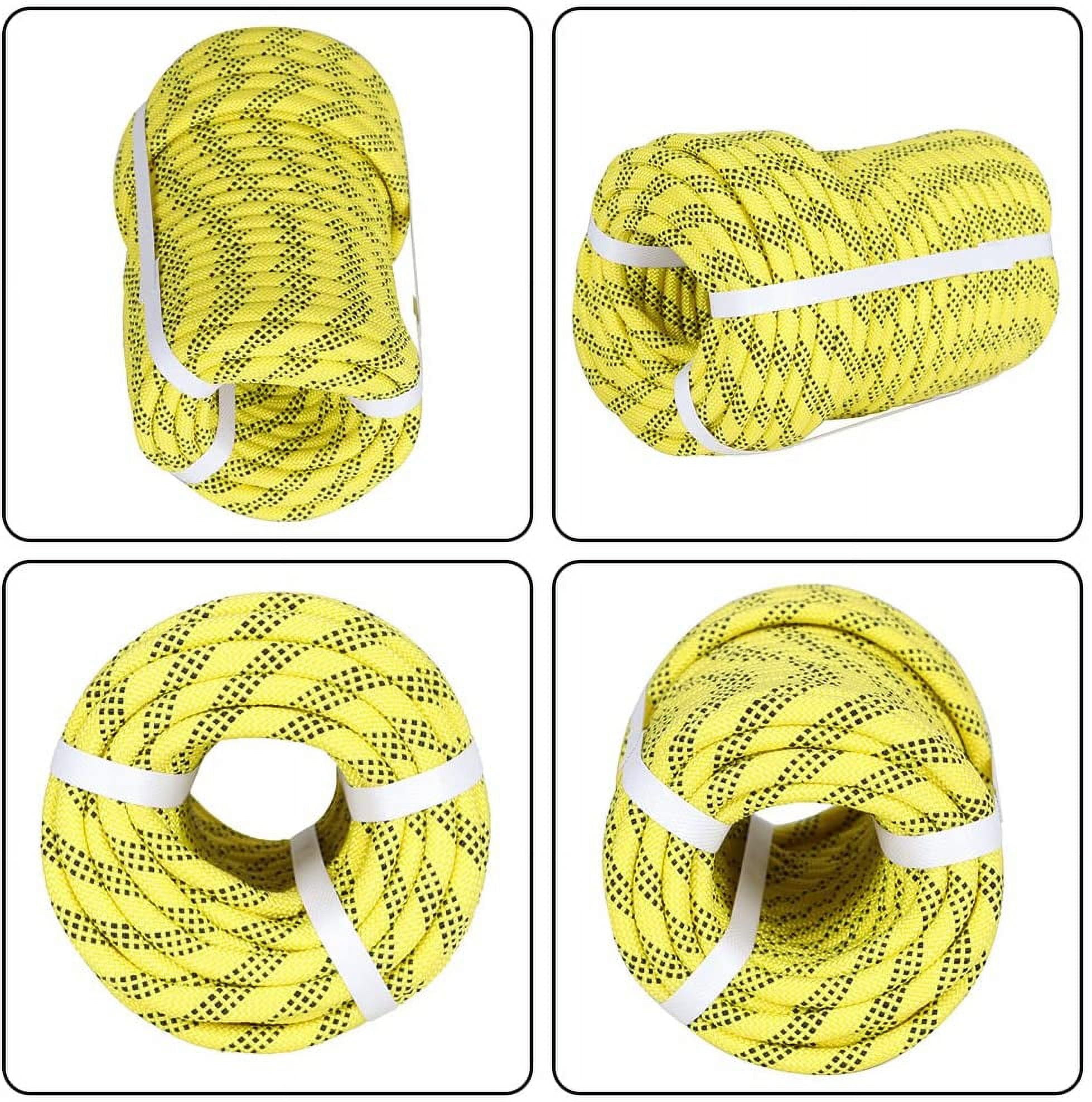 netuera 3/8" X 100' Braided Polyester Rope Strong Pulling Rope for ...