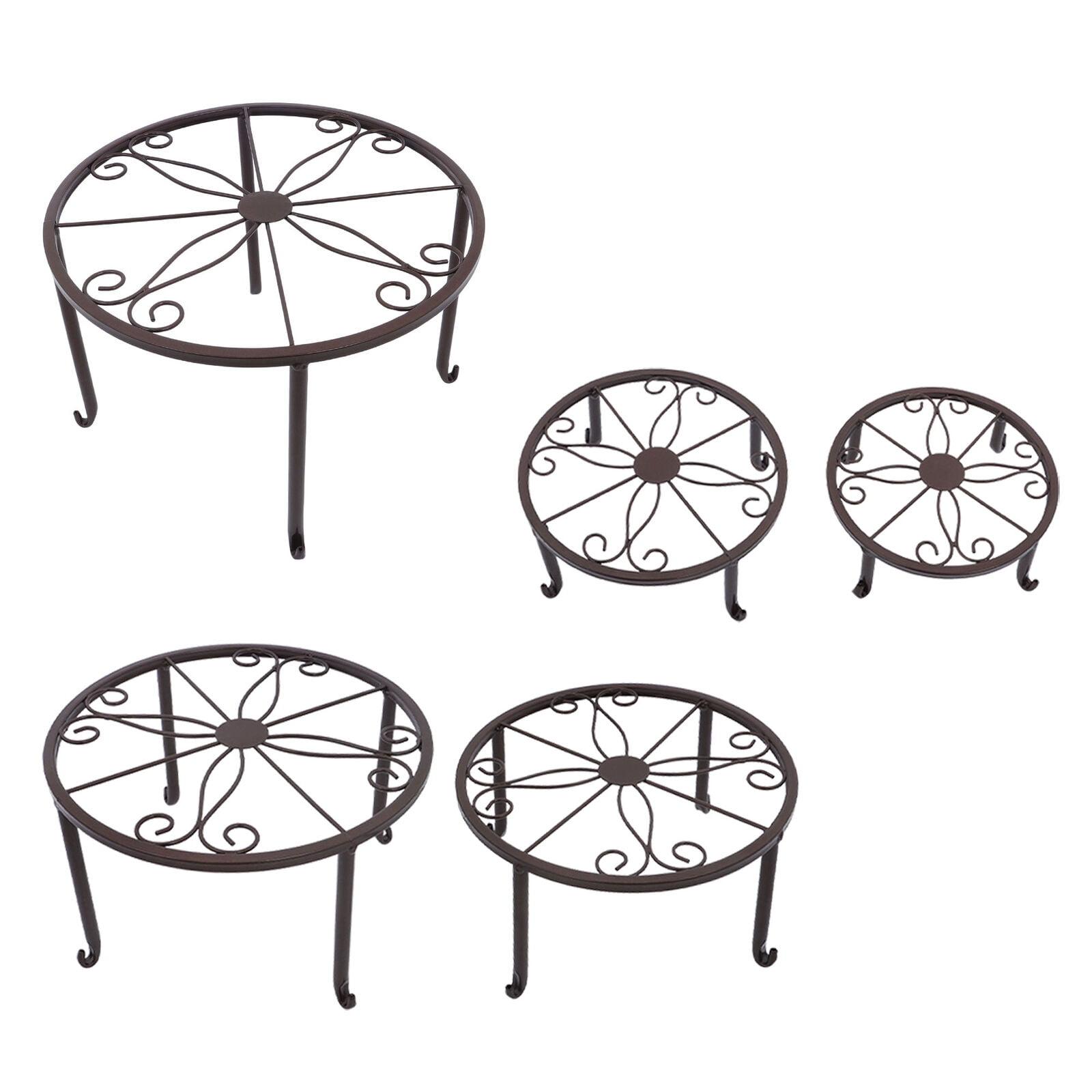 netuera 5 Pcs For Outdoor Indoor Plants Heavy Duty Flower Pot Stands ...