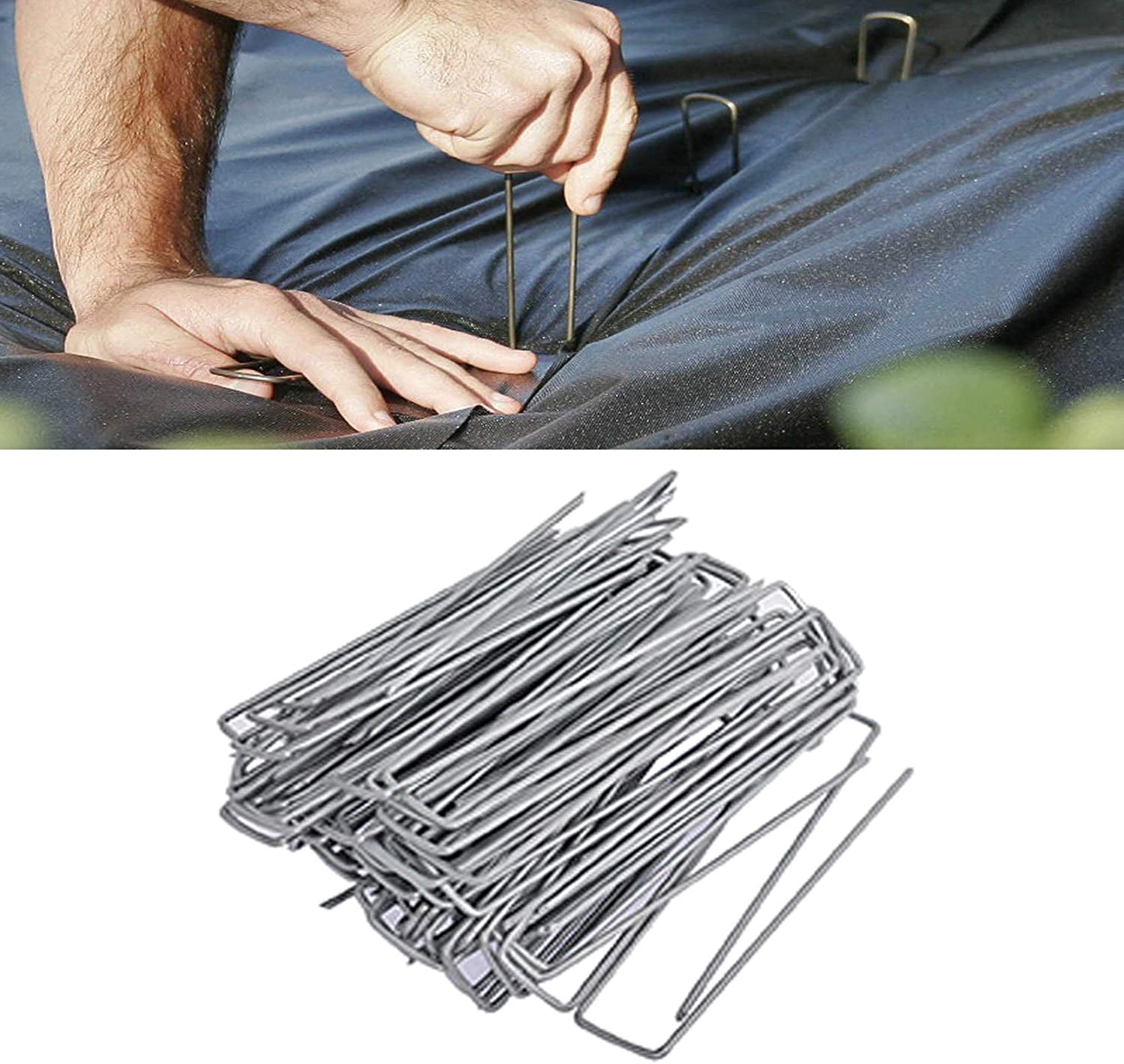 netuera 6 Inch Long Landscape Staples/Sod Staples used to hold down ...