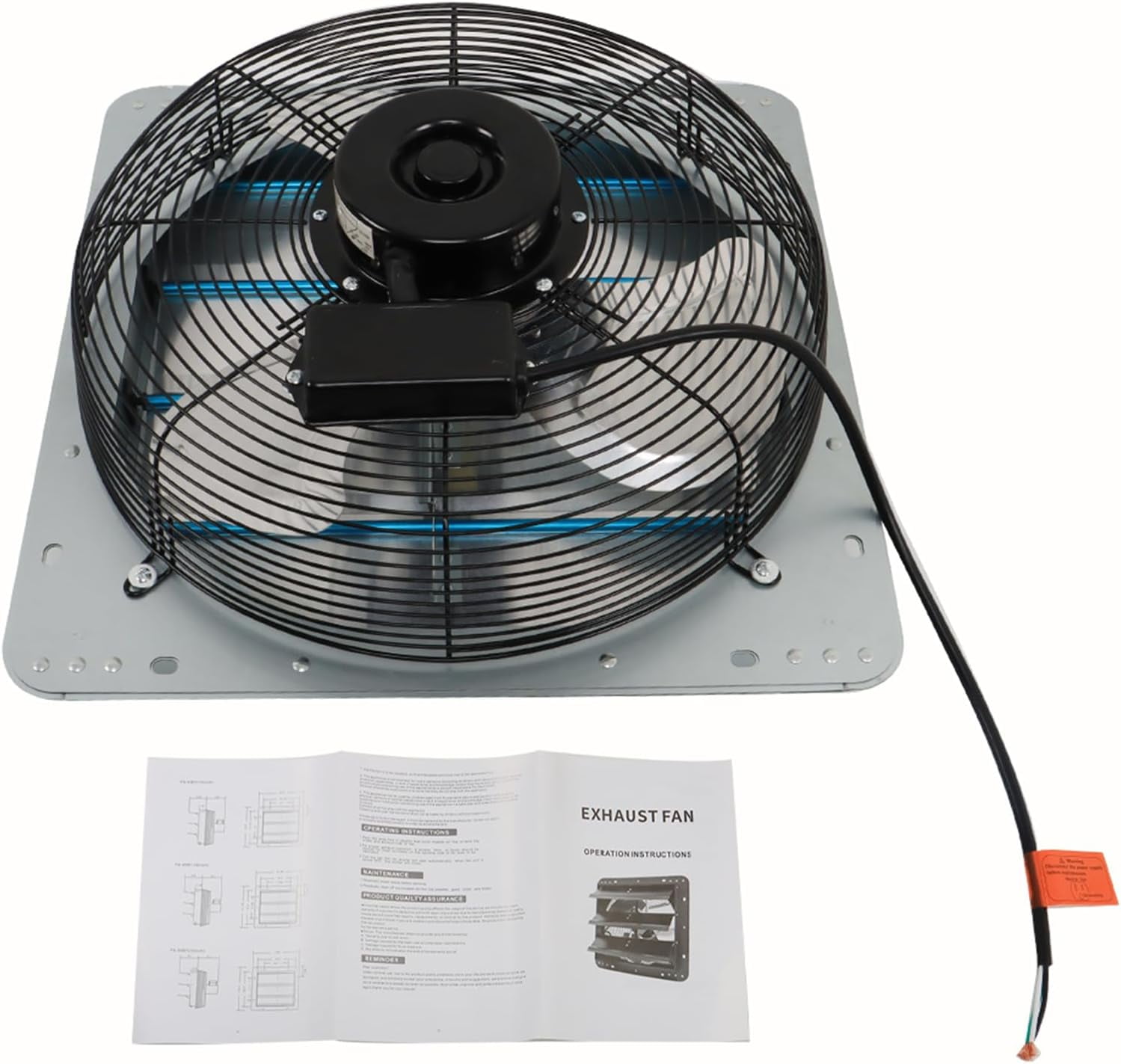 netuera Shutter Exhaust Fan Aluminum High Speed Wall Mounted Garage ...