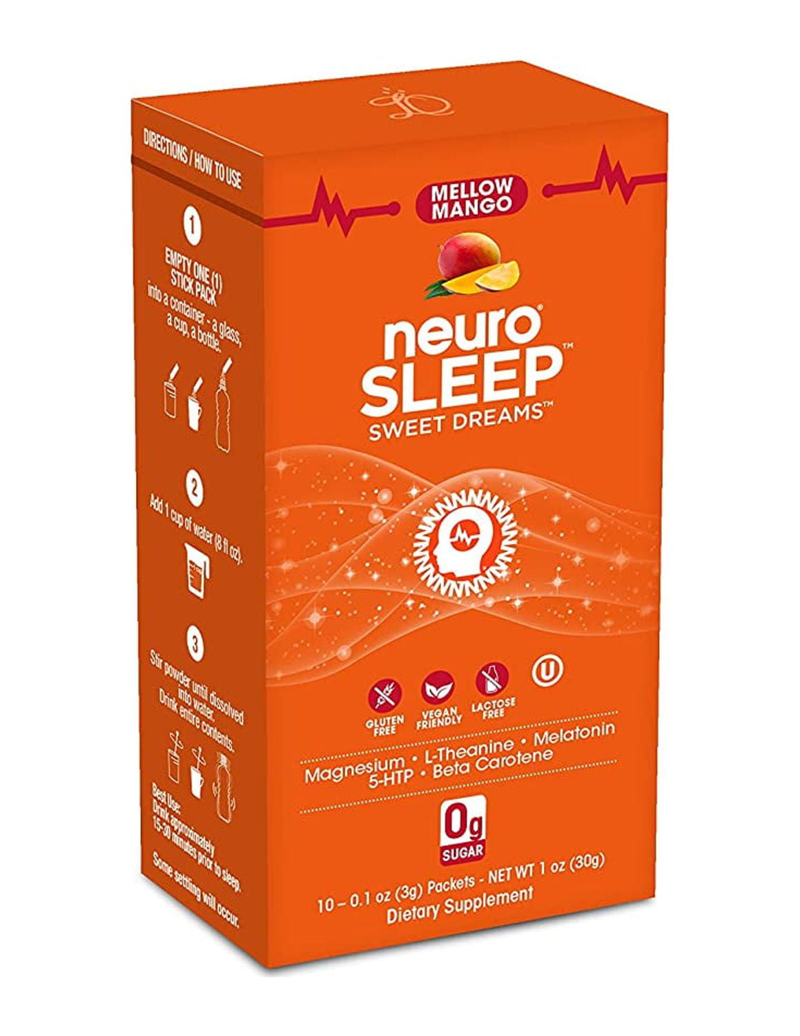 neuroSLEEP Mellow Mango Powder Stick Pack (Pack of 10) - Walmart.com