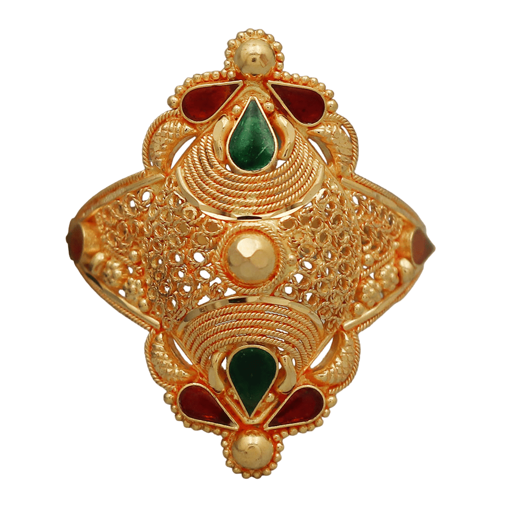 Siddhi Impex 22 Karat Stamp Shining Gold Female Ring Size Us 10.5 For ...