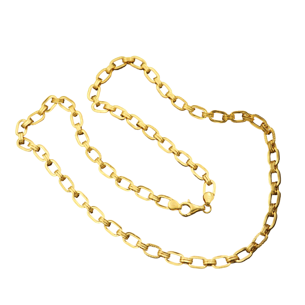new 22 karat stamp stunning gold 21inch cable chain father anniversary ...