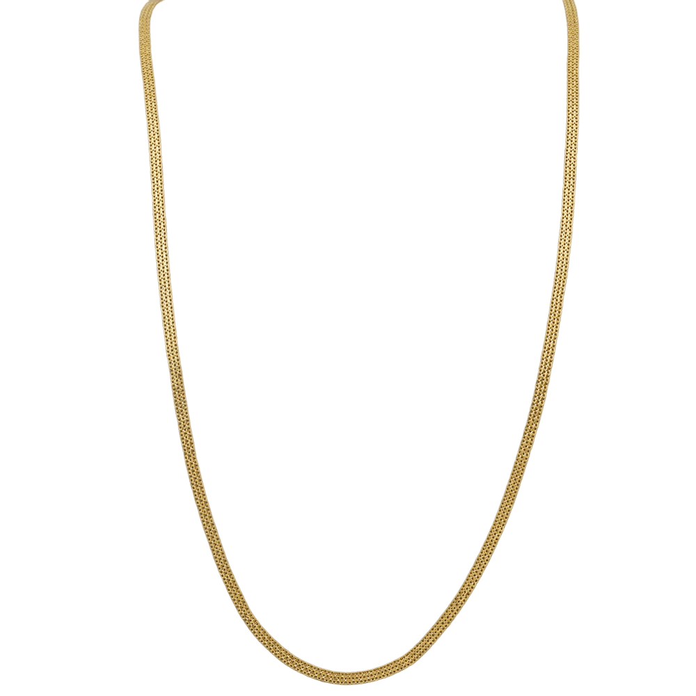 Siddhi Impex 22k hallmark shiny gold 18" female necklace chain for half ...