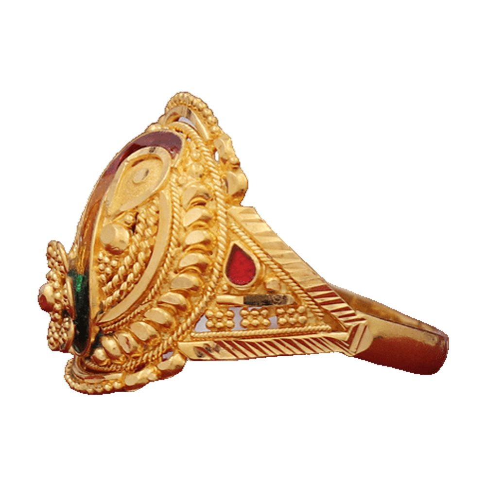 Siddhi Impex 22K Seal Highest Gold Interlocking Female Ring Size Us 9 ...